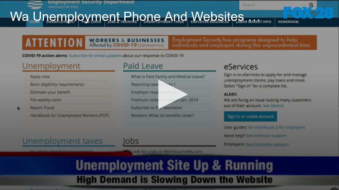 Wa Unemployment Phone And Websites Back Up | Fox 11 Tri Cities Fox 41 ...